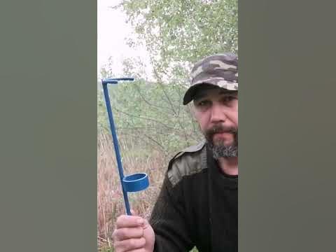 держатель для спининга сделай сам😁 #на реке #рыбная ловля - YouTube