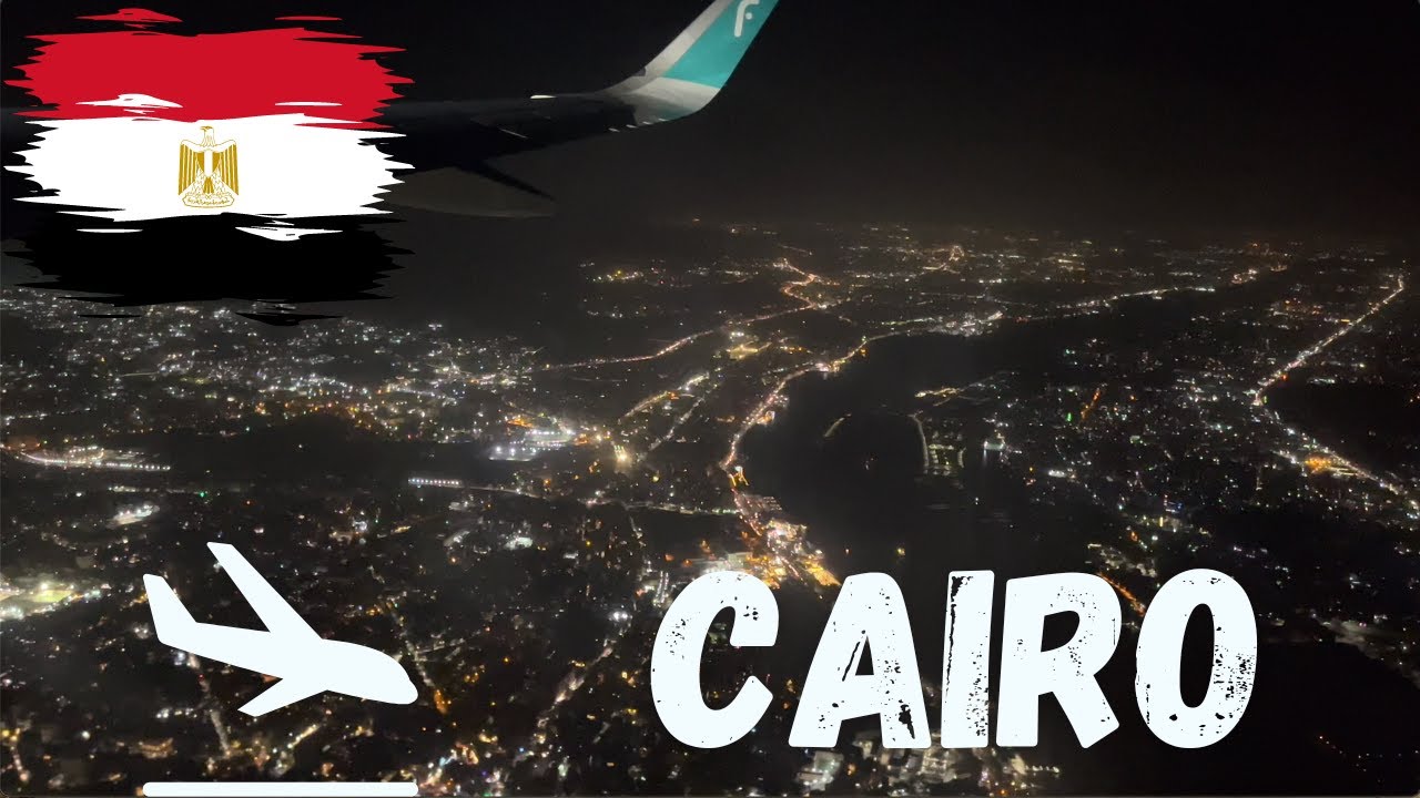 Landing in Cairo 4K - YouTube