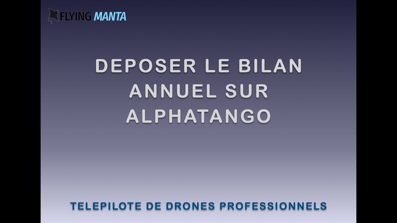Comment réaliser le bilan annuel sur AlphaTango. - YouTube