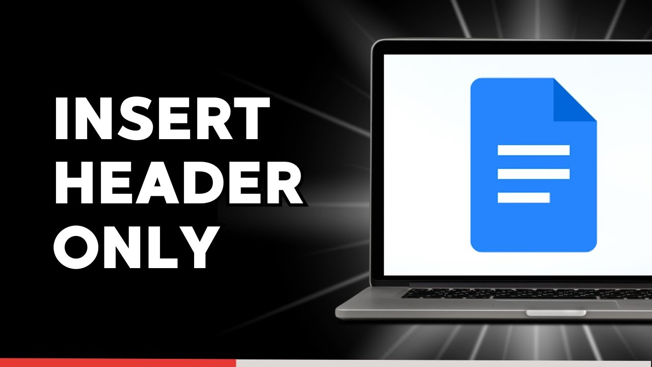 How to Insert Header Only on the First Page of Google Docs - YouTube