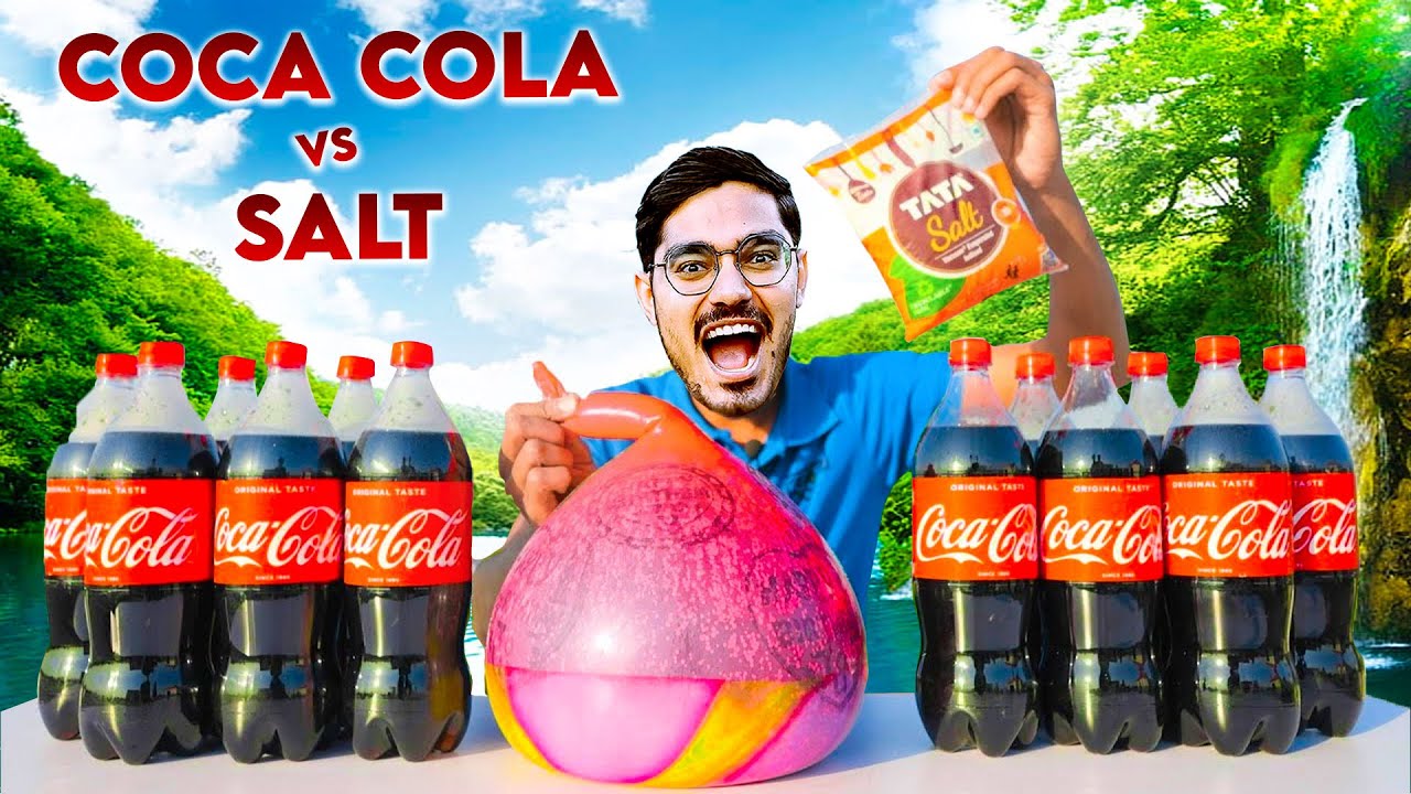 Coca Cola VS Salt in Large Balloon What Will Happen - YouTube