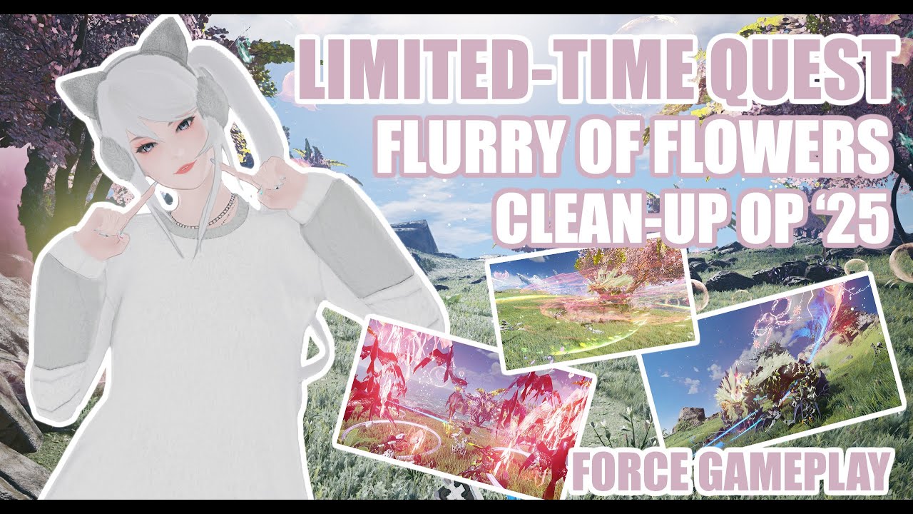 [PSO2:NGS] Limited-time Quest: Flurry of Flowers Clean-Up Op '25! - YouTube