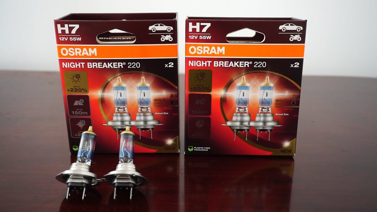 OSRAM NIGHT BREAKER 220 H7 Complete REVIEW - YouTube