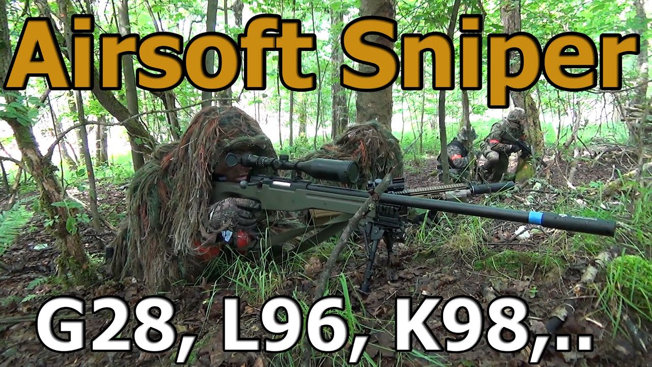 Airsoft Sniper Game G28, L96, K98 AFM Funkstation 517 GSPAirsoft - YouTube