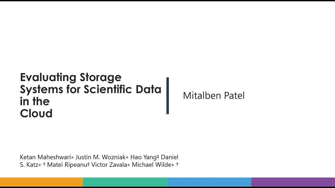 Evaluating Storage Systems for Scientific Data in the cloud - Mitalben ...