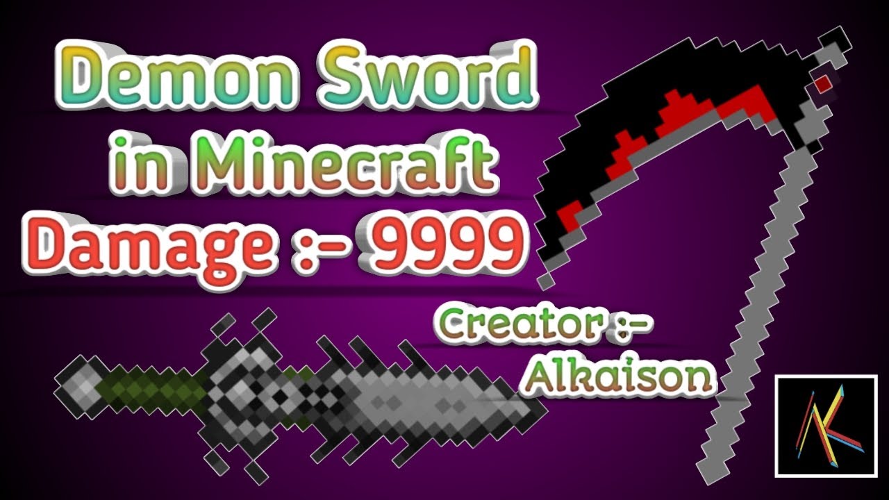 Demon Sword Addon Minecraft Addon By Alkaison - YouTube