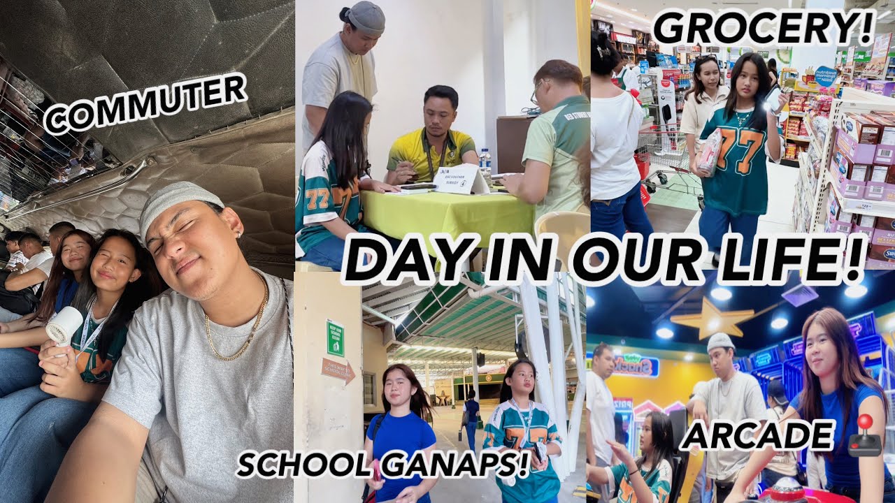 A DAY IN OUR LIFE! (SCHOOL GANAPS + Grocery & Arcade Bonding!) CABASE ...