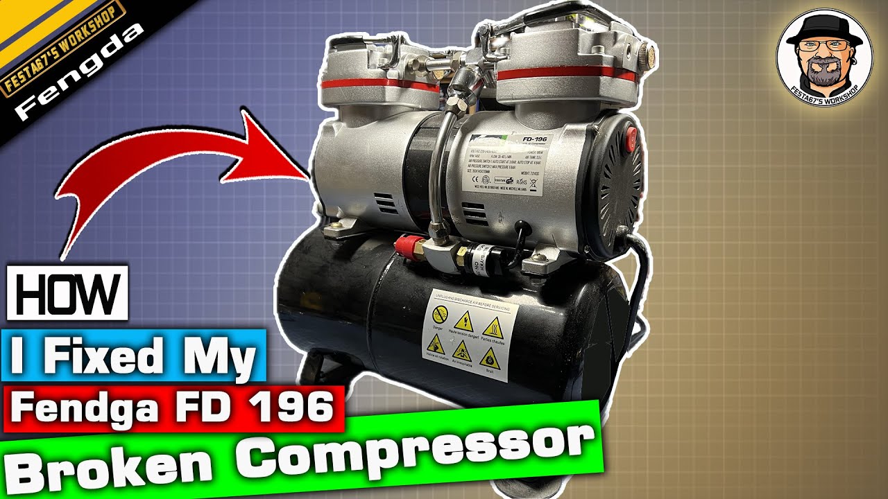 Airbrush compressor Fengda (FD-196) Break down, Repair, and Rebuild ...