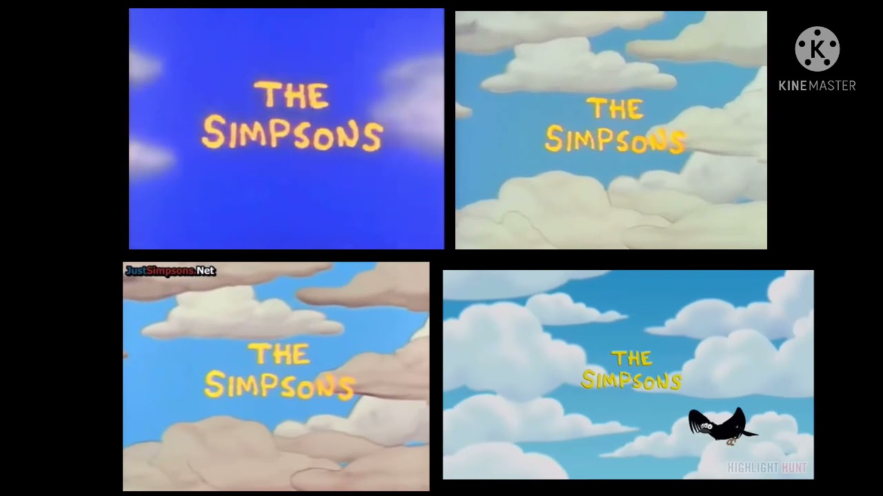 The Simpsons Intro Comparison (1989-1990-1991-2009) - YouTube