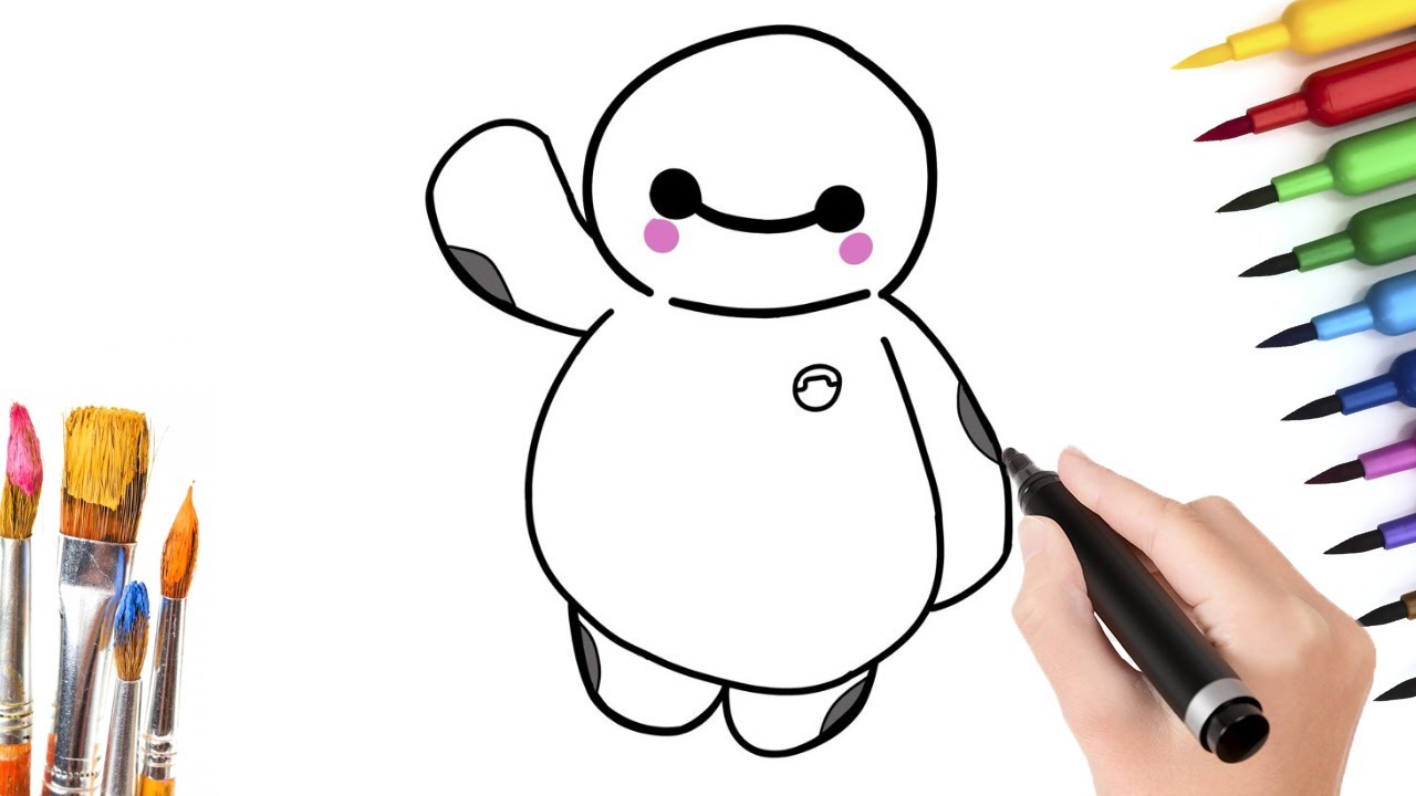 How to Draw Baymax Step by step - YouTube