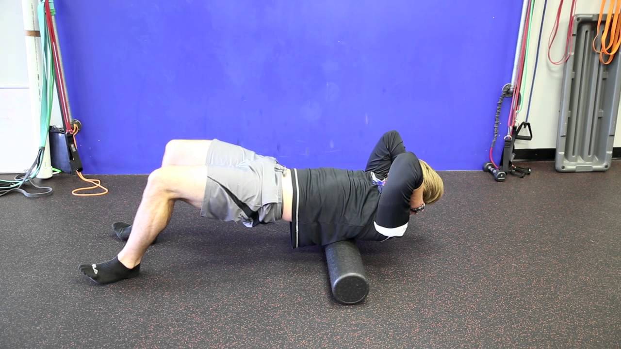 Spinal mobilization with foam roller - YouTube