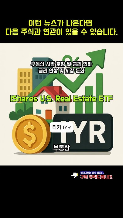 IYR 이런 뉴스가 나온다면 다음 주식과 연관이 있을 수 있습니다. #IYR #주식 #미국주식 #ETF #인기주식종목 #투자 - YouTube