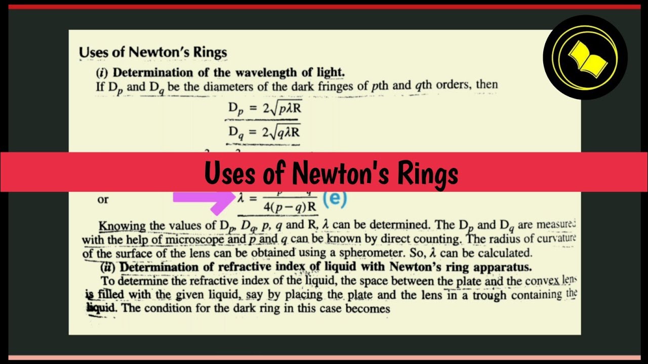 Uses of Newton's Rings (Part 3). - YouTube