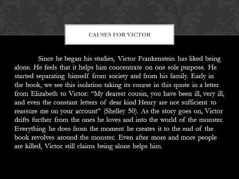 What Are Some Examples Of Isolation In Frankenstein