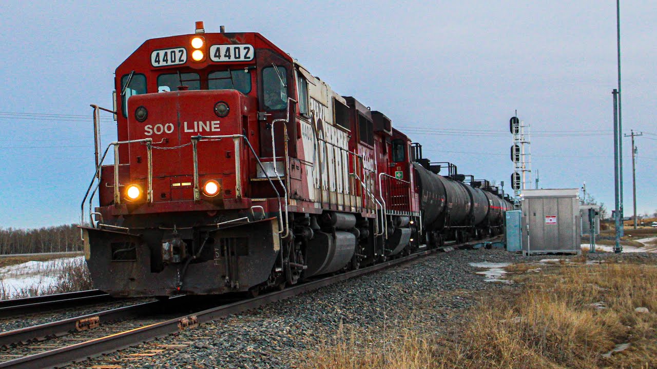 SOO 4402 North - CP C55 (Local Freight) - CP Red Deer Sub - Harmatton ...
