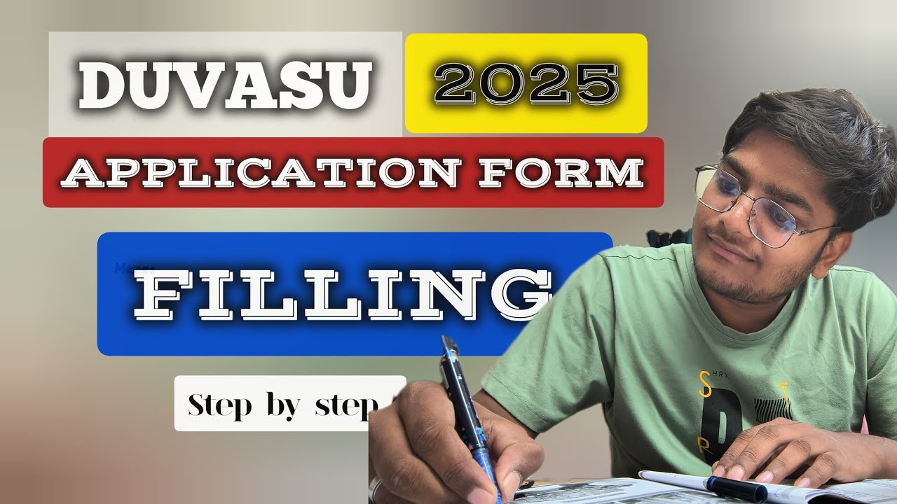 Duvasu Application form filling | 2025 | login problem | Registration ...