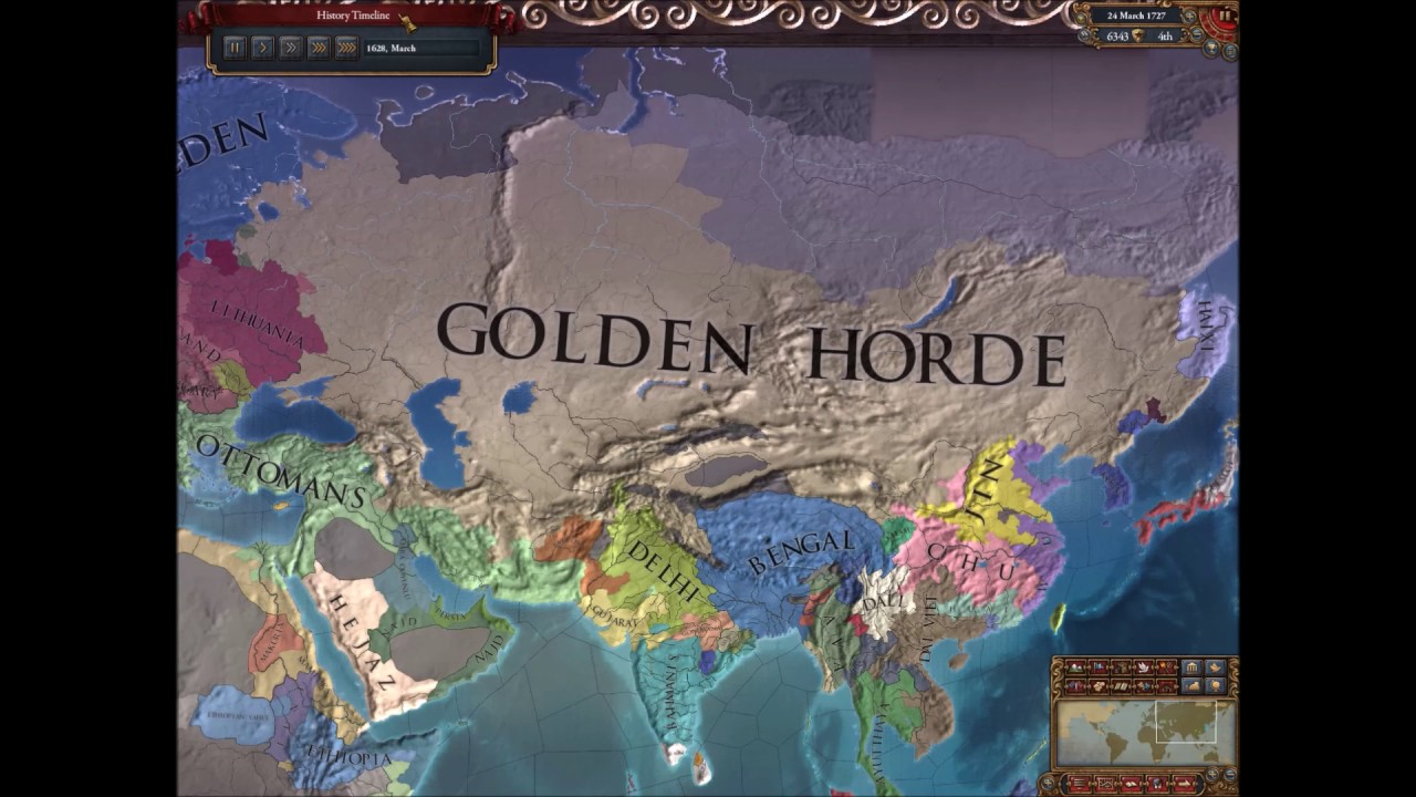Golden Horde timeline 1444-1727 (EU4) - YouTube
