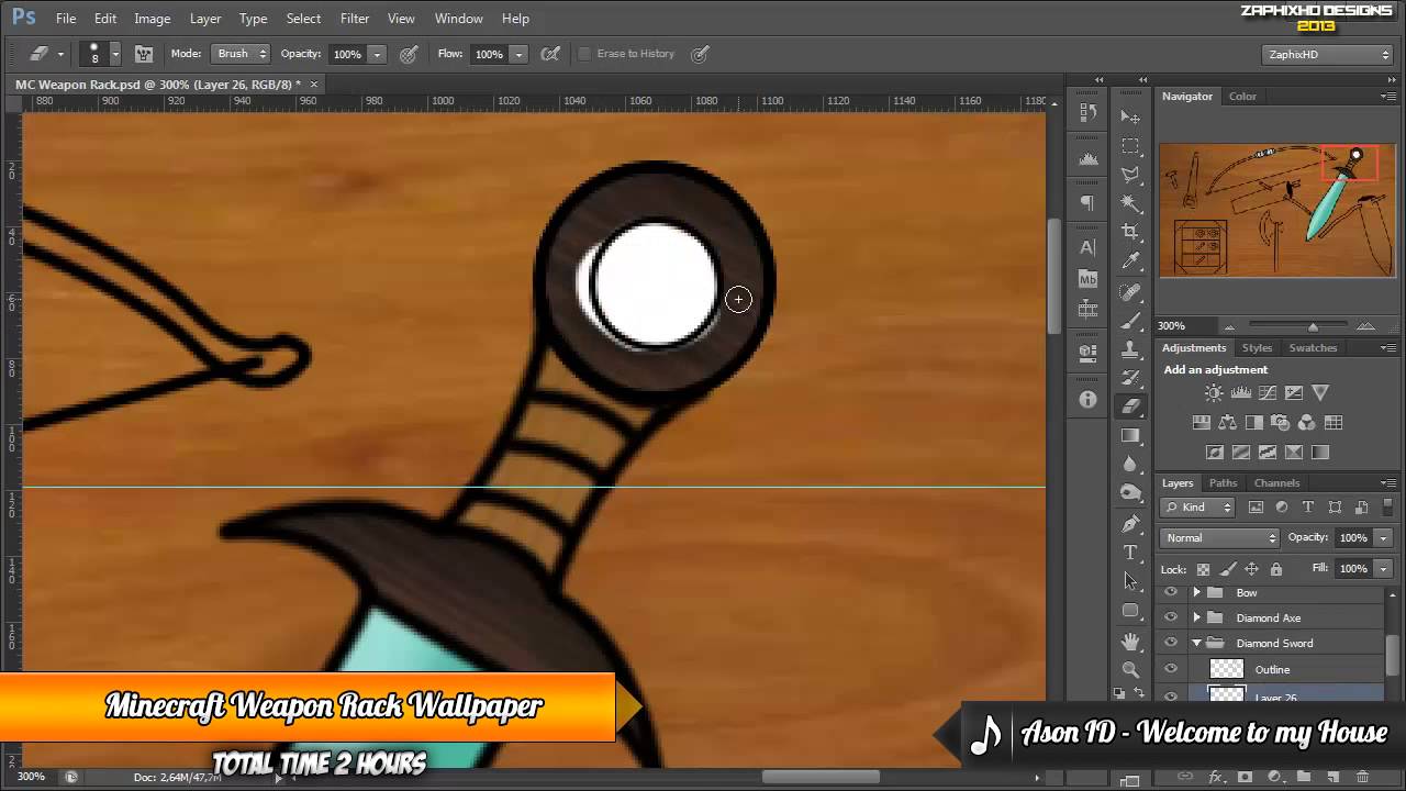 GFX: #7 - Minecraft Weapon Rack Wallpaper - YouTube