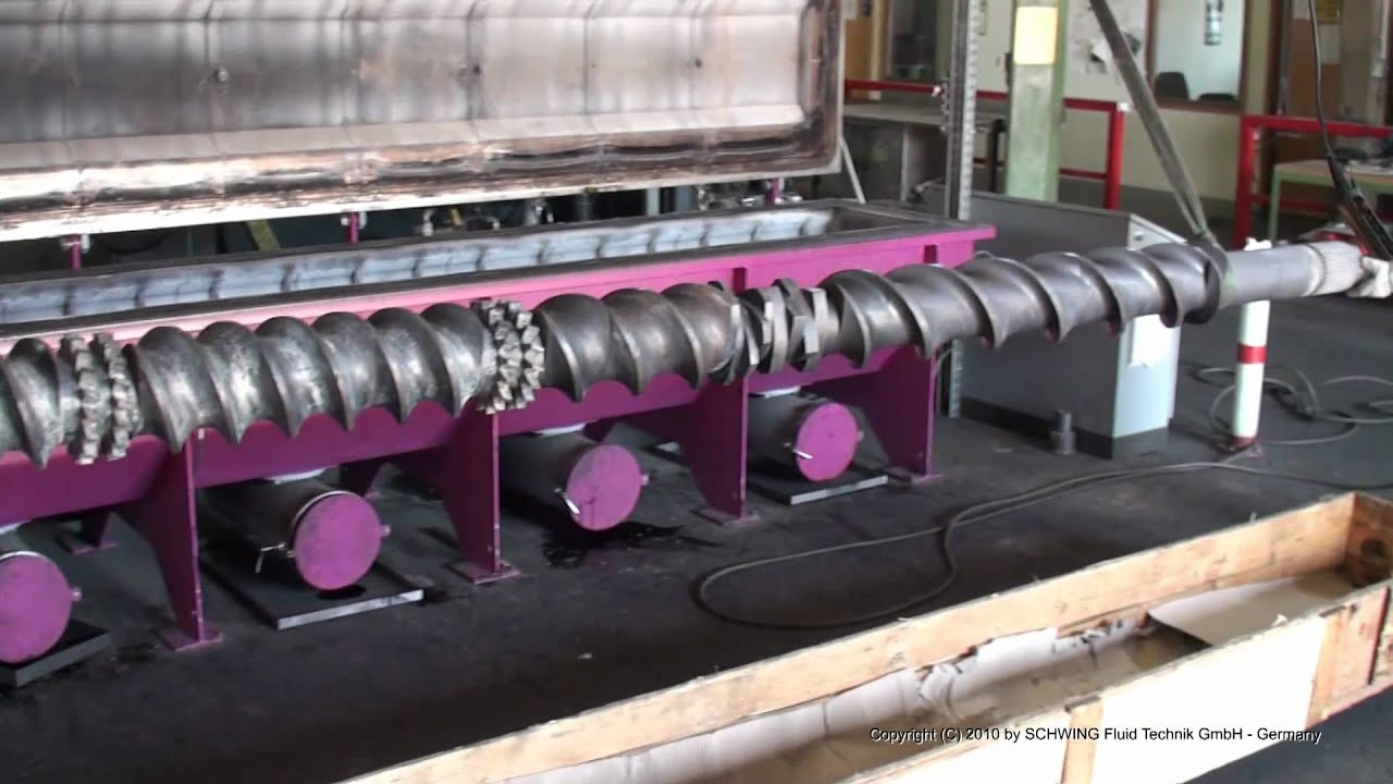 SCHWING VacuClean Thermal cleaning of Extruder Screws - russian - YouTube