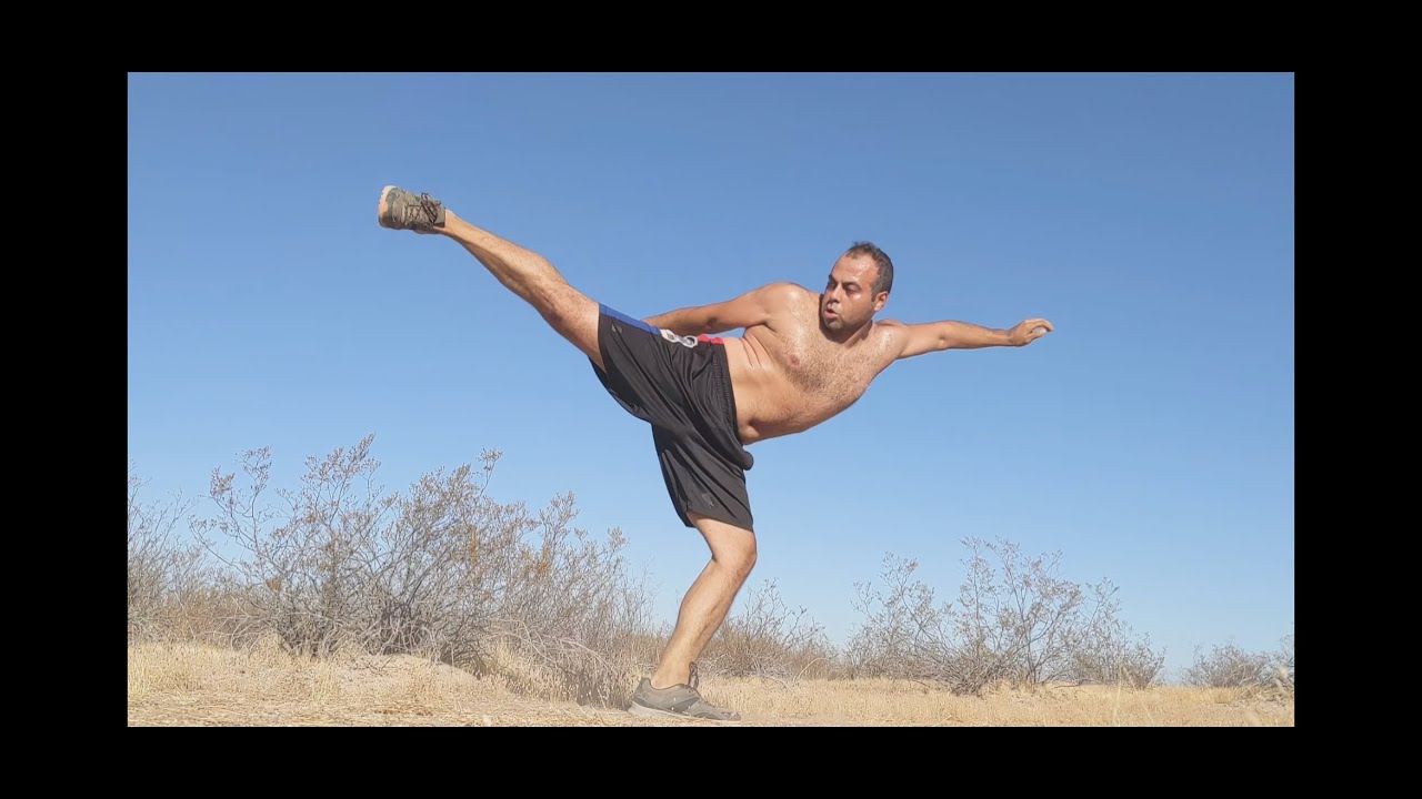 Side kick into back kick advanced taekwondo - YouTube