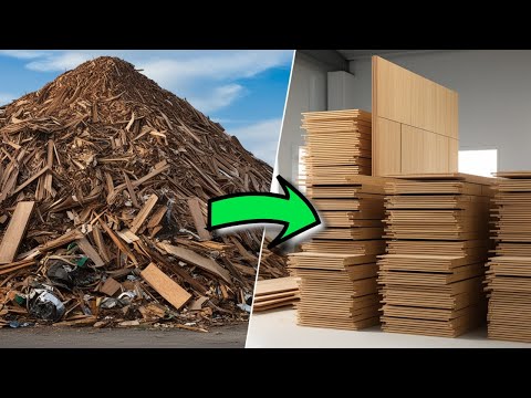 How to transform Wood waste into MDF boards through Recycling Process ?
