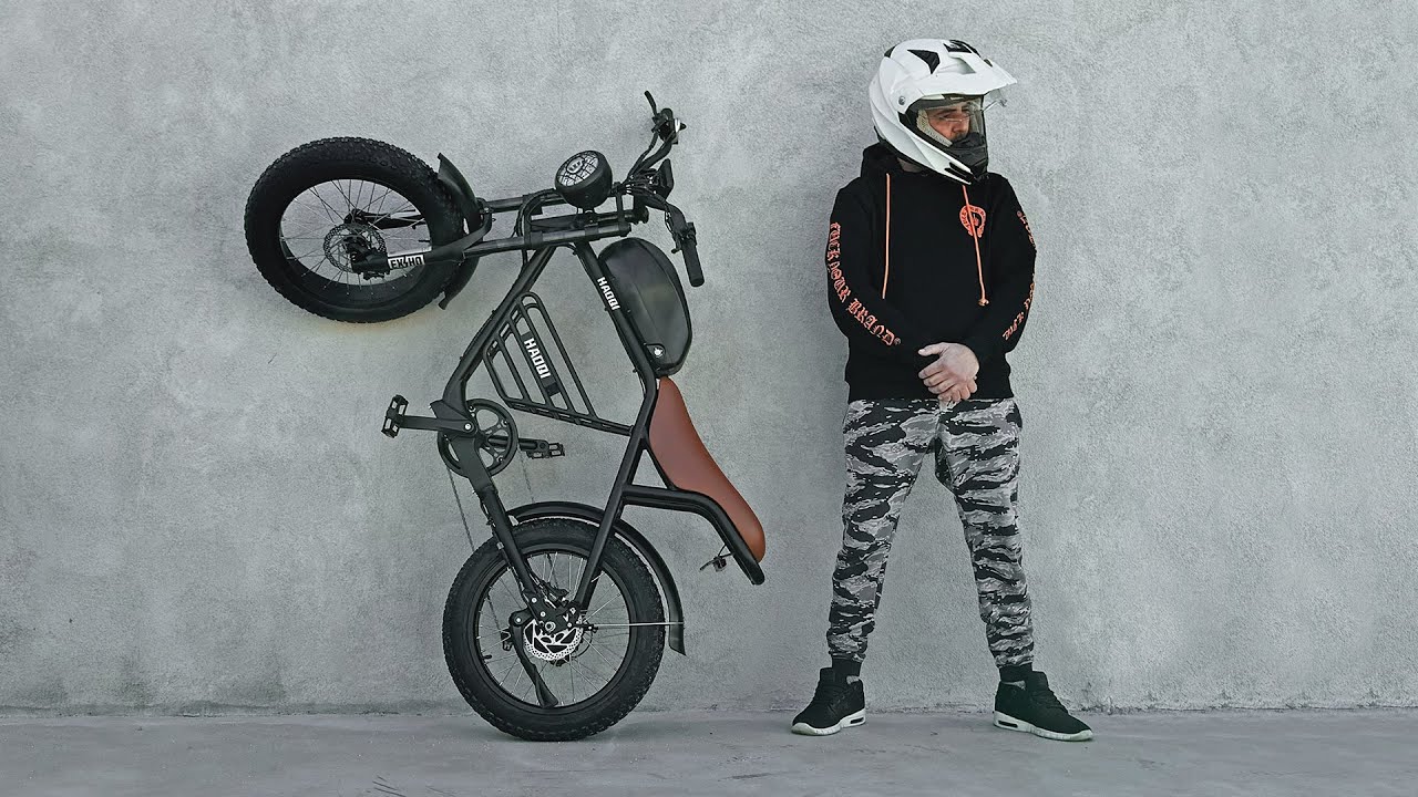 "Motorcycle" Style eBike | HAOQI RHINO Electric Bike Review - YouTube