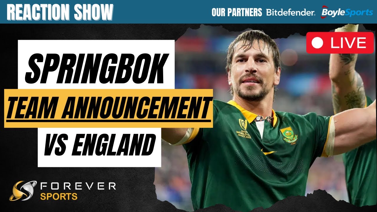 SPRINGBOK TEAM ANNOUNCEMENT VS ENGLAND LIVE! | Reaction Show - YouTube