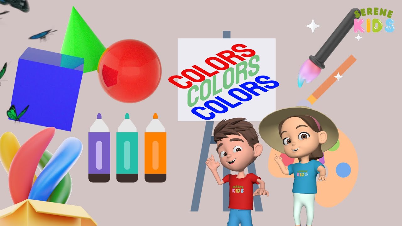 Colors with Maha & Taha! Learn Colors for Kids | Cartoon Fun! | Serene ...