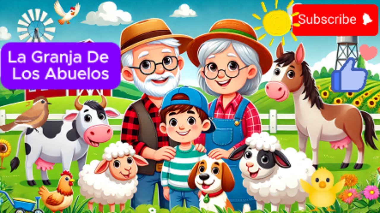 🐄🐓 En la Granja de los Abuelos 🎶 | Canción Infantil 🐑 | El Rincón de ...