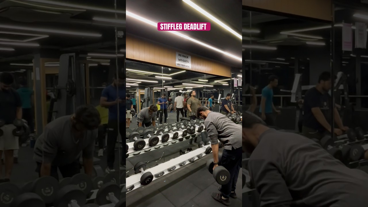 STIFF LEG DEADLIFT || DUMBBELL SLDL || 90Kgs x 12Reps || GLUTES || # ...