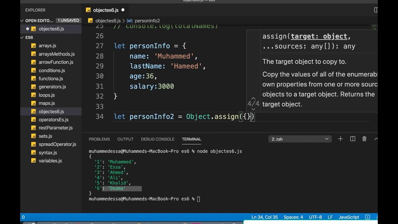 46 JavaScript ES6 | Objects Object Cloning - YouTube