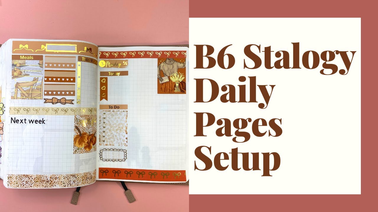 B6 Stalogy Daily Pages - Weekly Planner Bullet Journal Layout Setup ...