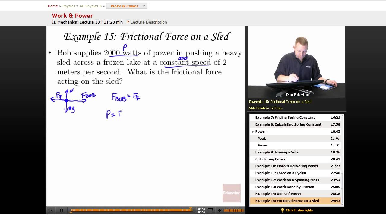"Work & Power" | AP Physics B with Educator.com - YouTube