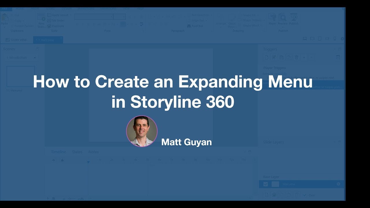 Creating an Expanding Menu in Storyline 360 - YouTube