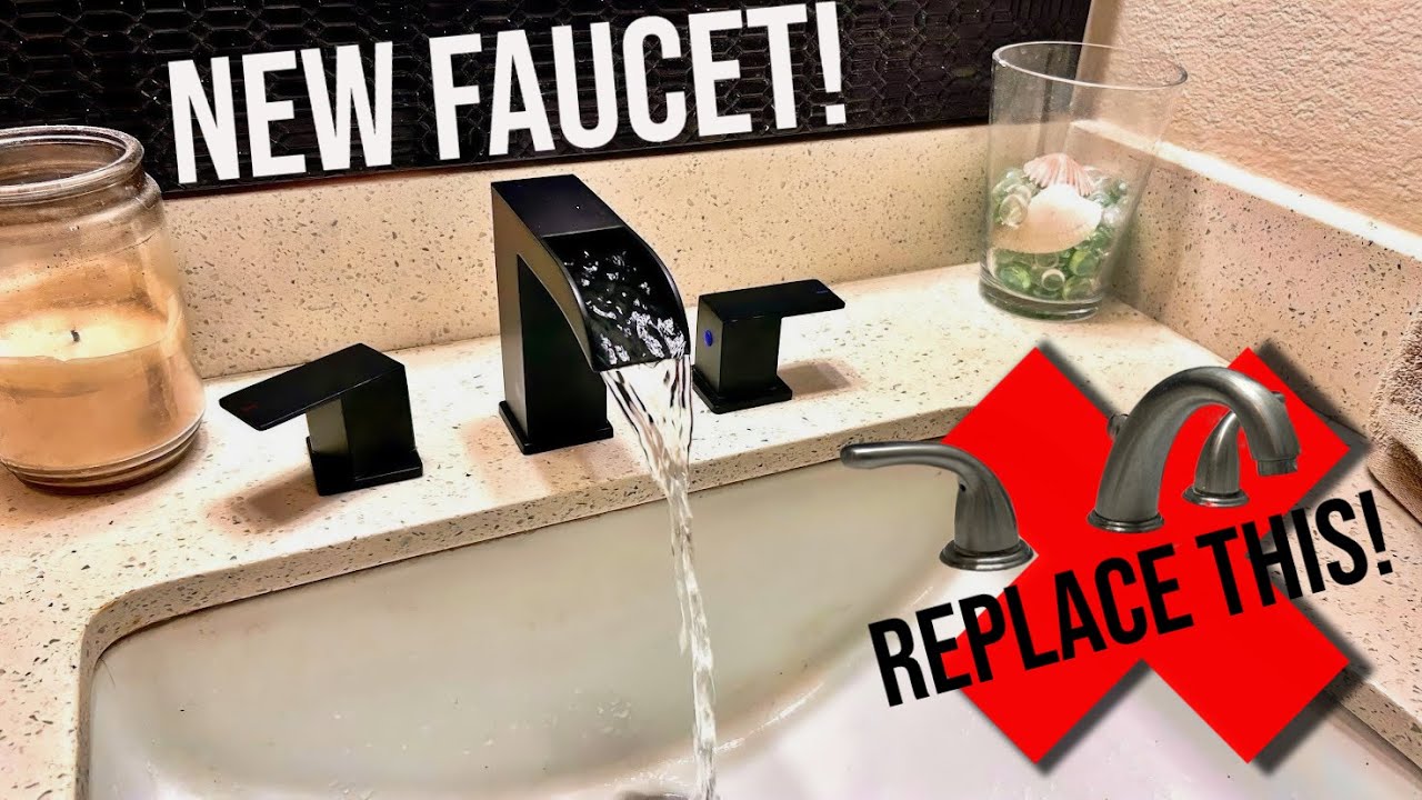 How to Install a New Waterfall Faucet | with Handy Tricks & Tips! #diy ...