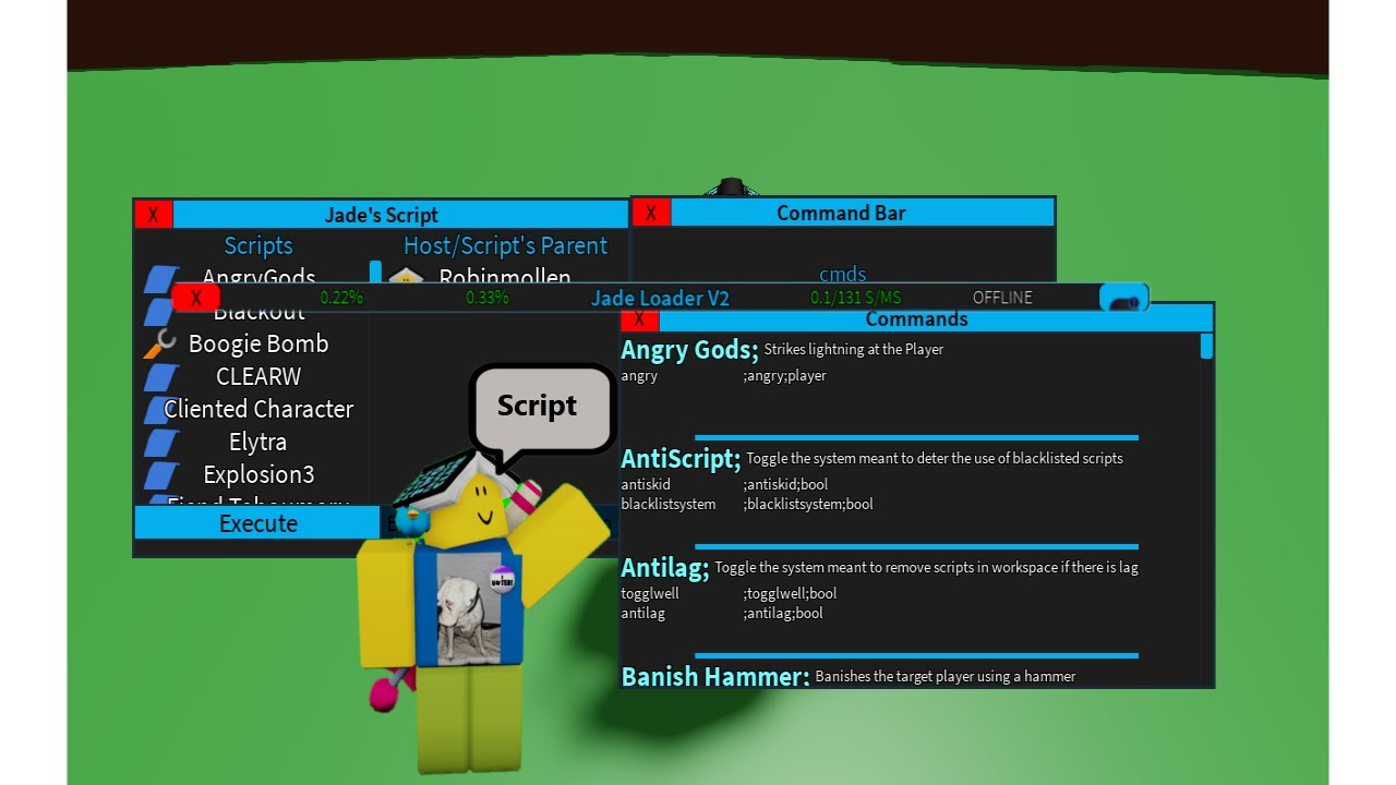 Roblox Require Script Jade Loader V2 Hub - YouTube