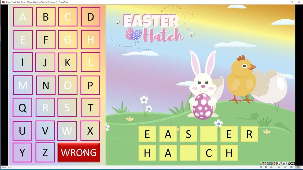 Easter Hatch - A Digital Hangman Style Game - Kid Friendly - PowerPoint ...