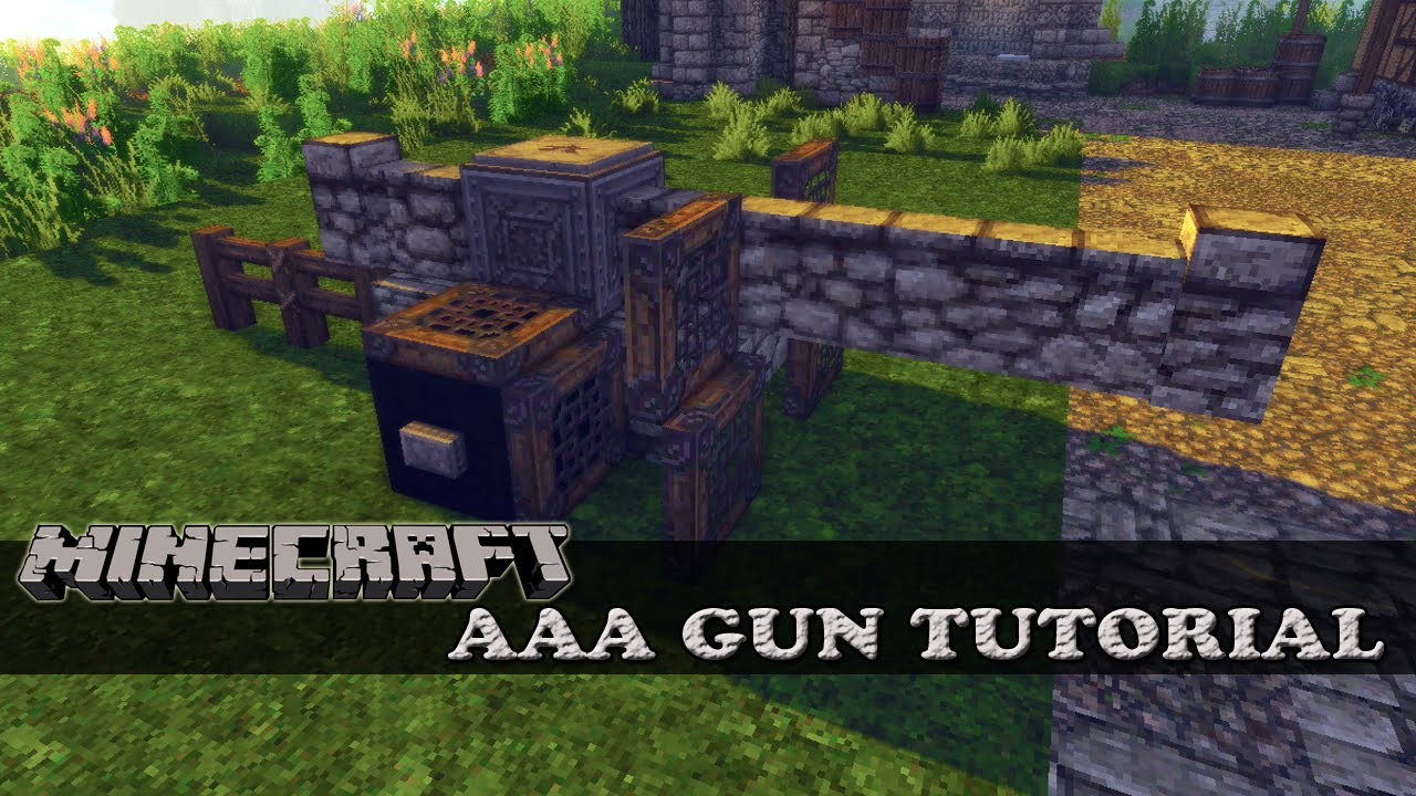 Minecraft: AAA Gun Tutorial - YouTube