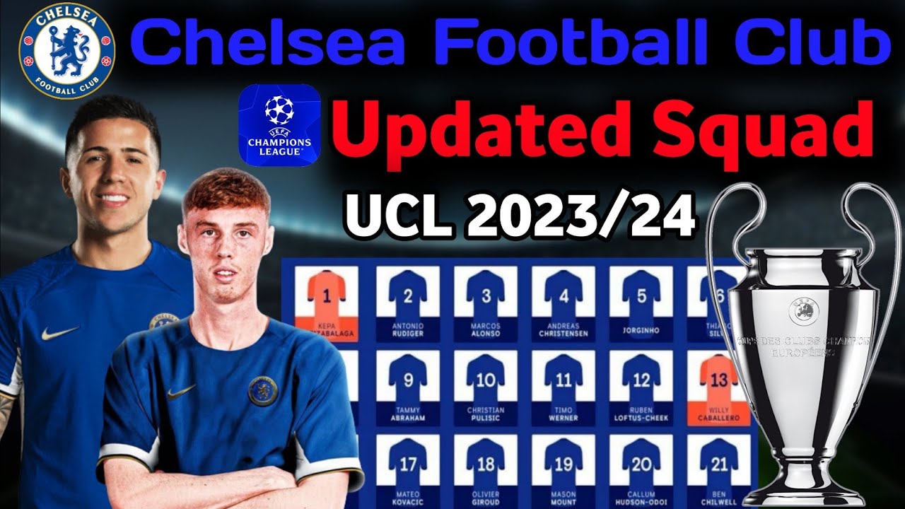 Chelsea FC Squad with Cole Palmer & Enzo Fernández - UEFA Champions ...