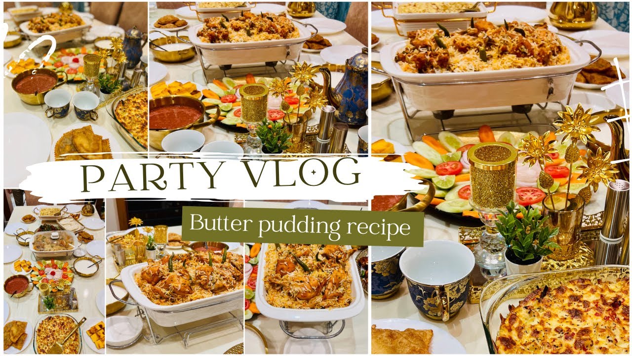 Party menu ideas/Party vlog/Butter pudding /payyoli chicken fry/chicken ...