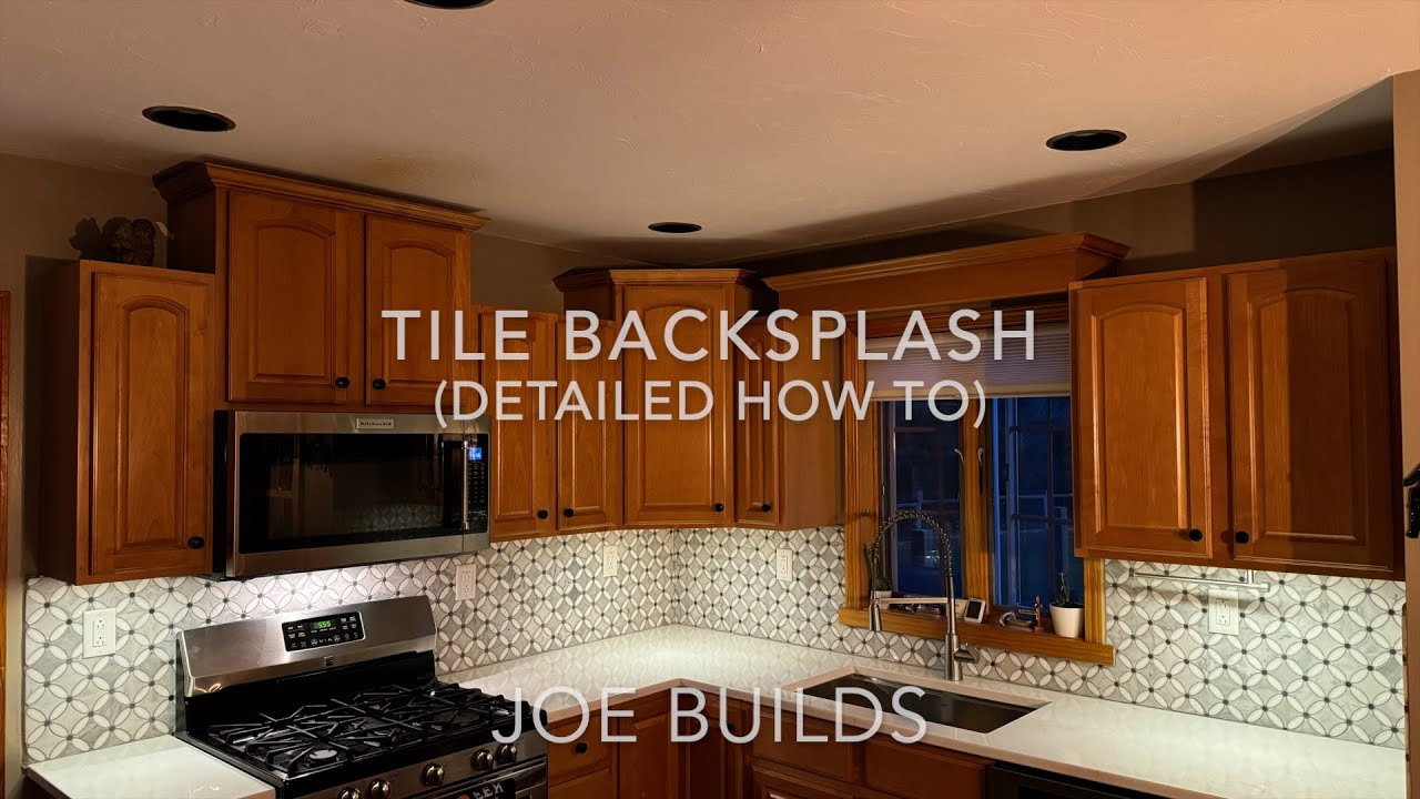 How to Install a Tile Backsplash | Simple Kitchen Backsplash - YouTube
