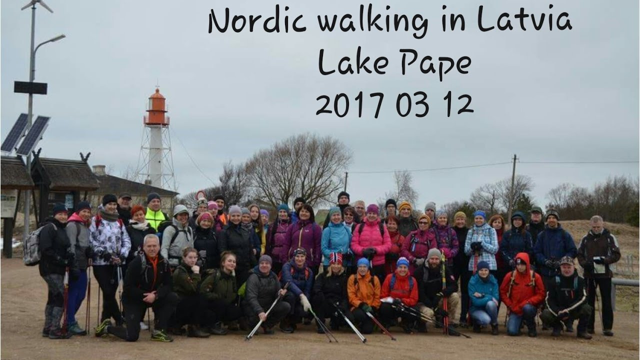 Nordic walking in Latvia 35 km (Lake Pape) 2017 March - YouTube