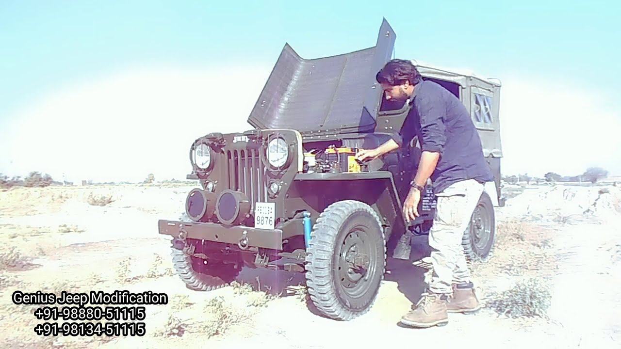 India's best jeep modifier cj3b-4x4 by genius jeep modification in ...