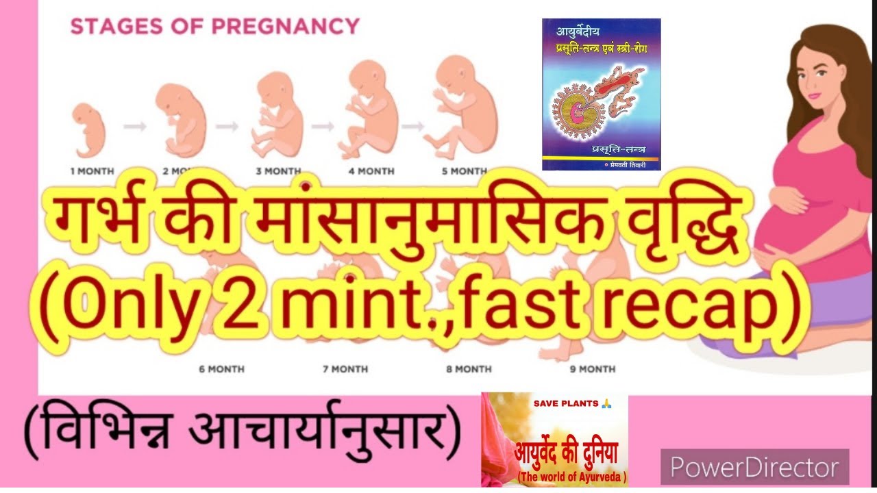 GARBHA MASANUMASIK VRIDHI || Short quick revision || Monthwise ...