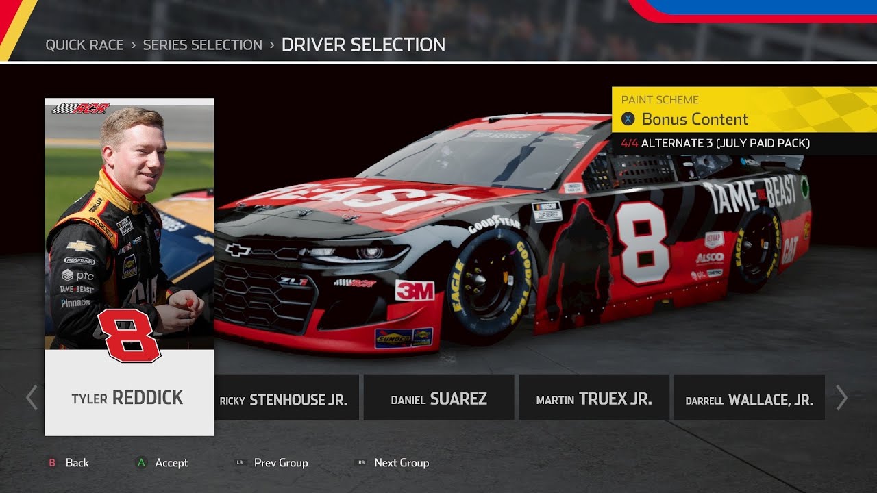 NASCAR Heat 5 - Tyler Reddick at Michigan (Tame the Beast) - YouTube