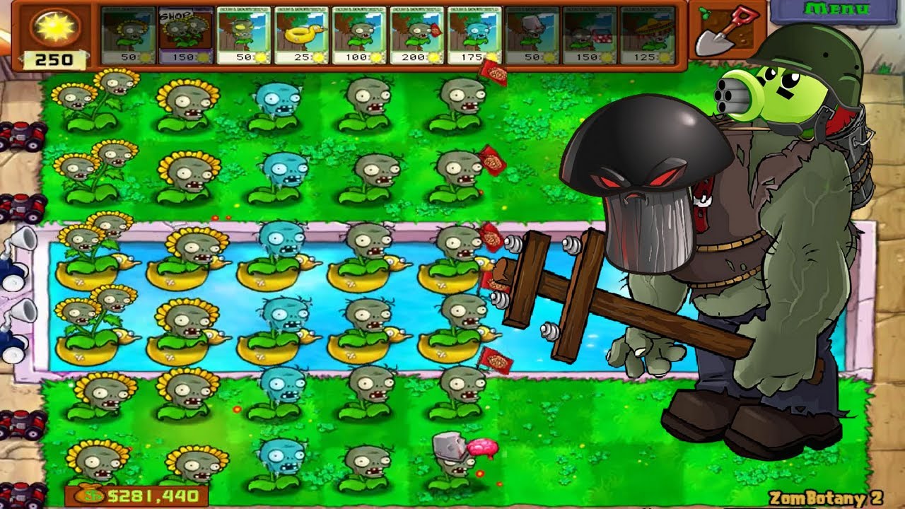 PvZ Survival Zombotany Minigame Showcase - YouTube