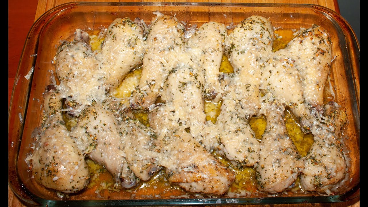 Garlic and Parmesan Chicken Drumsticks - YouTube
