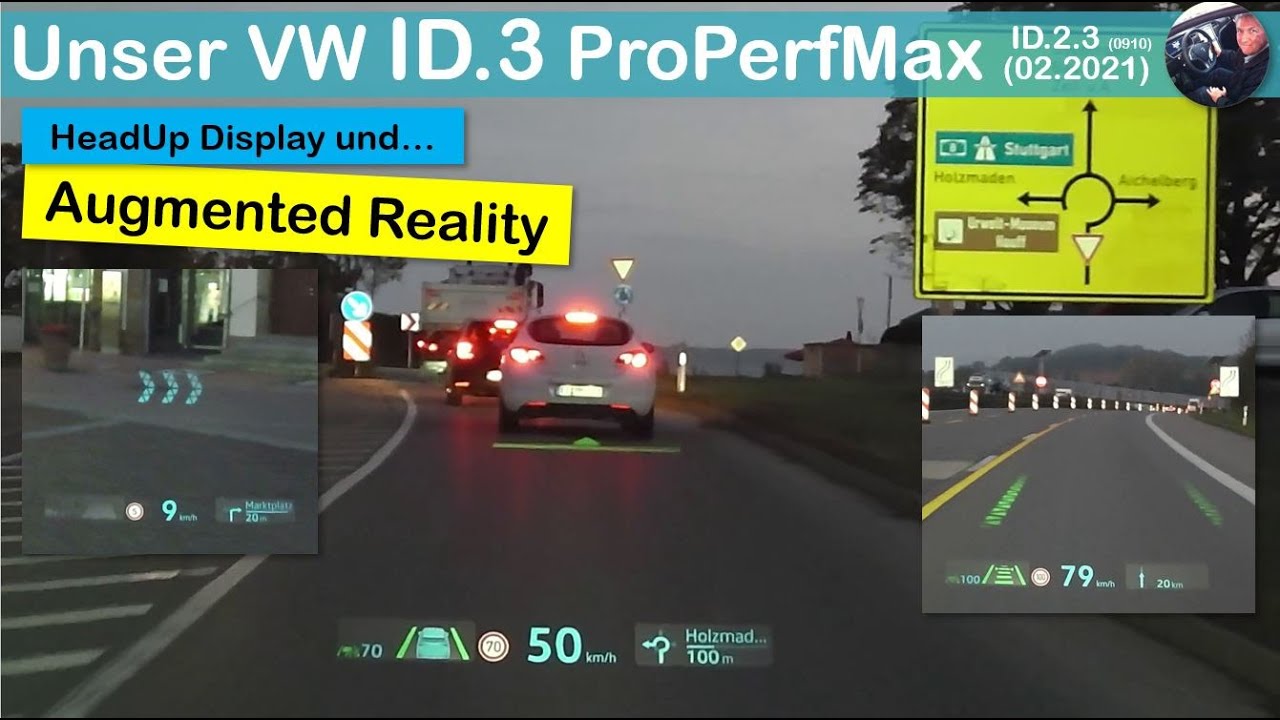 HeadUp-Display und AUGMENTED-REALITY im VW ID.3 | Praxistest auf dem ...