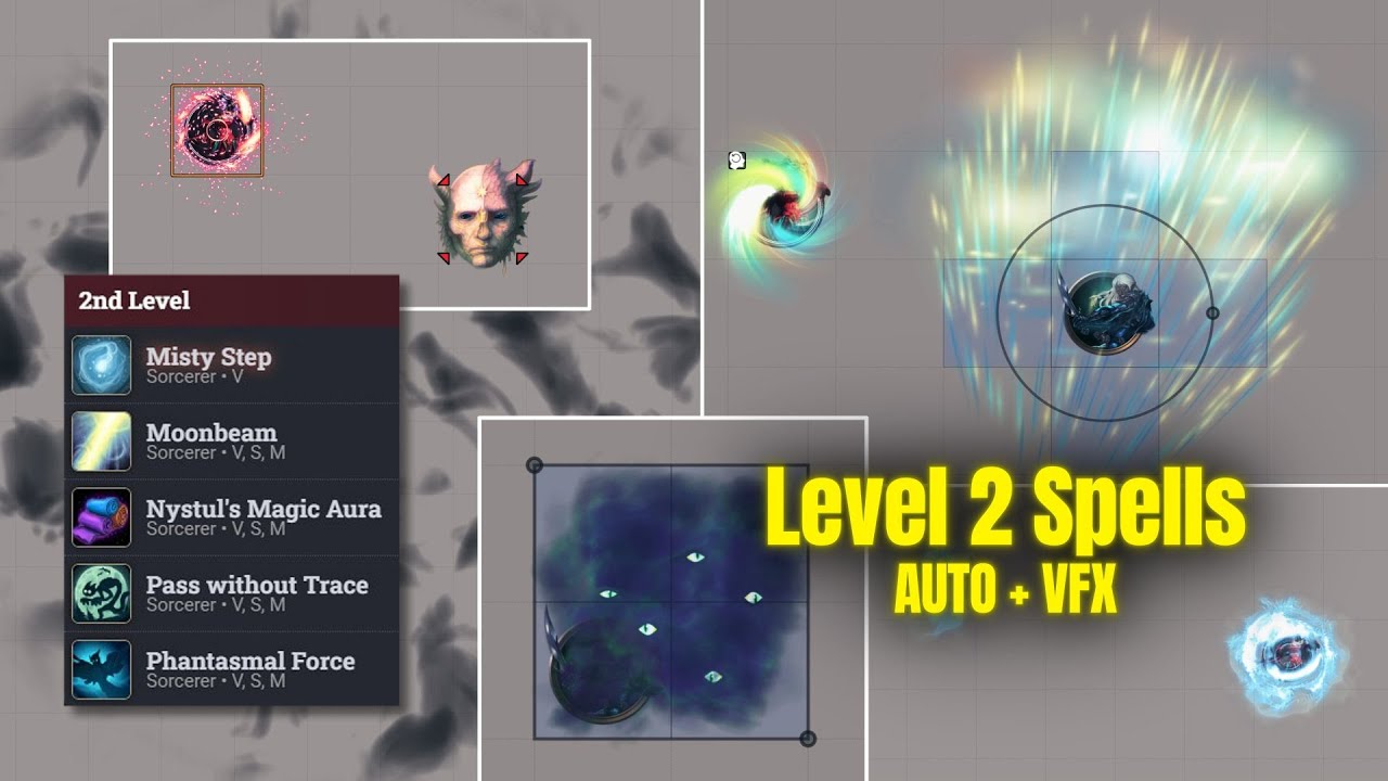 BLFX for Foundry VTT: 5 Level 2 Spells Fully Animated & Automated - YouTube