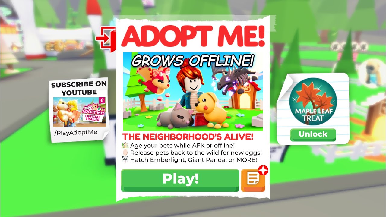 New Adopt Me Update - Offline Aging and Pet Releasing Are Here! - YouTube